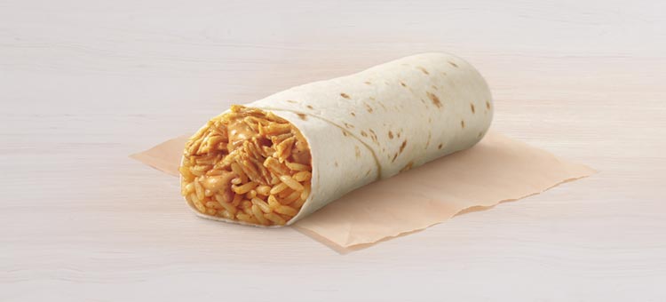 Taco Bell Shredded Chicken Burrito