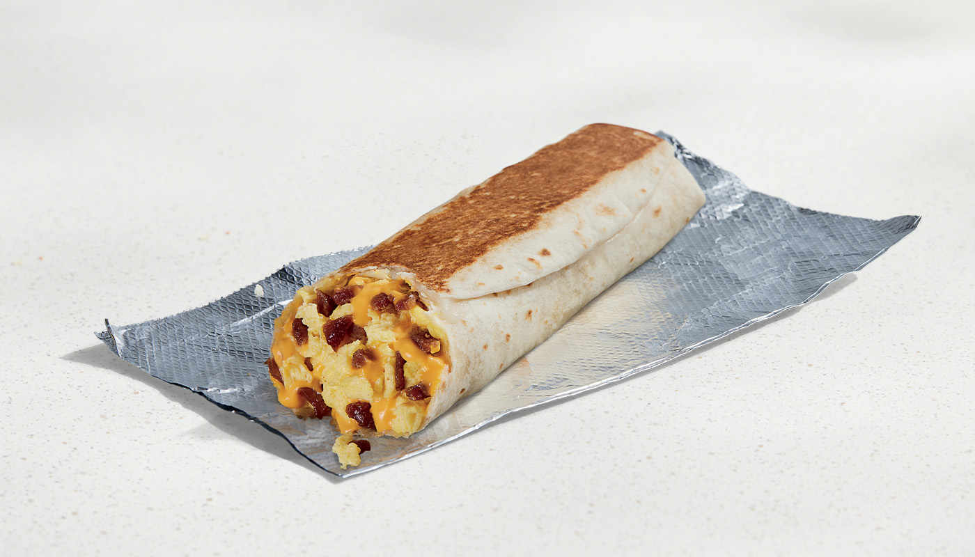 Cheesy Toasted Breakfast Burrito Bacon | Taco Bell®