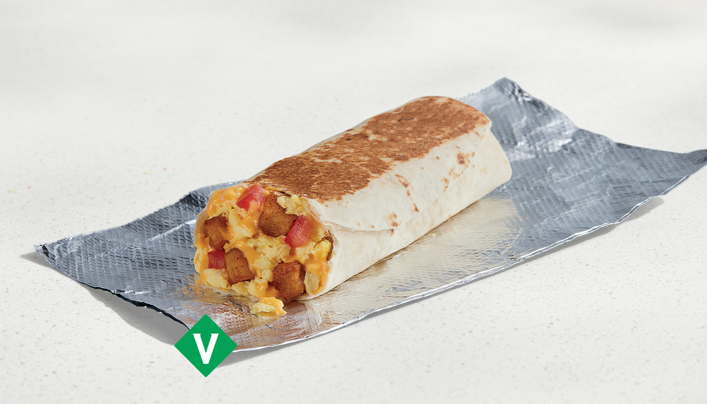 Cheesy Toasted Breakfast Burrito Potato | Taco Bell®