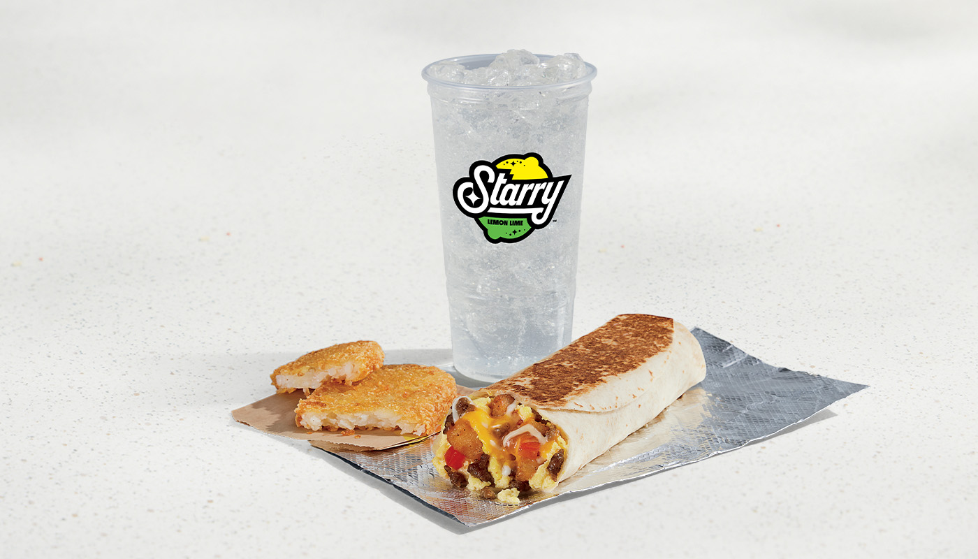 Grande Toasted Breakfast Burrito Combo | Taco Bell®